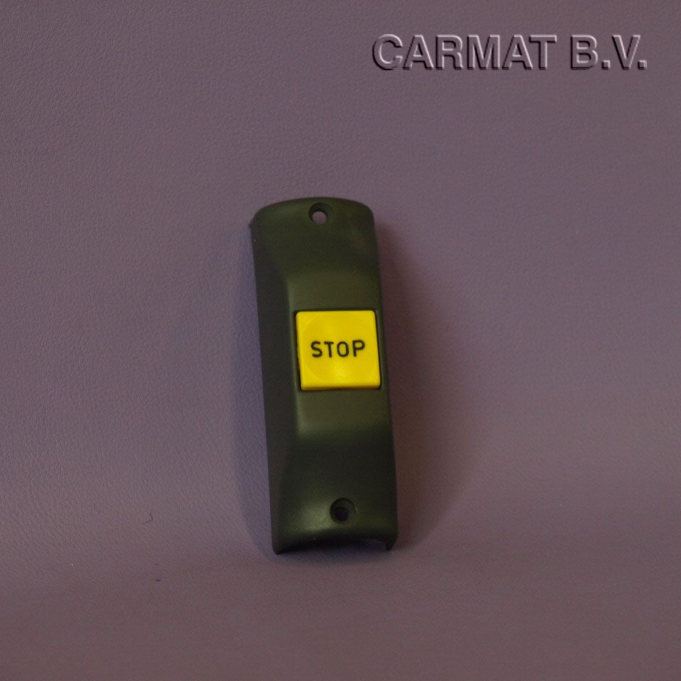 Push button Grey, tube mounting, text STOP - 7components